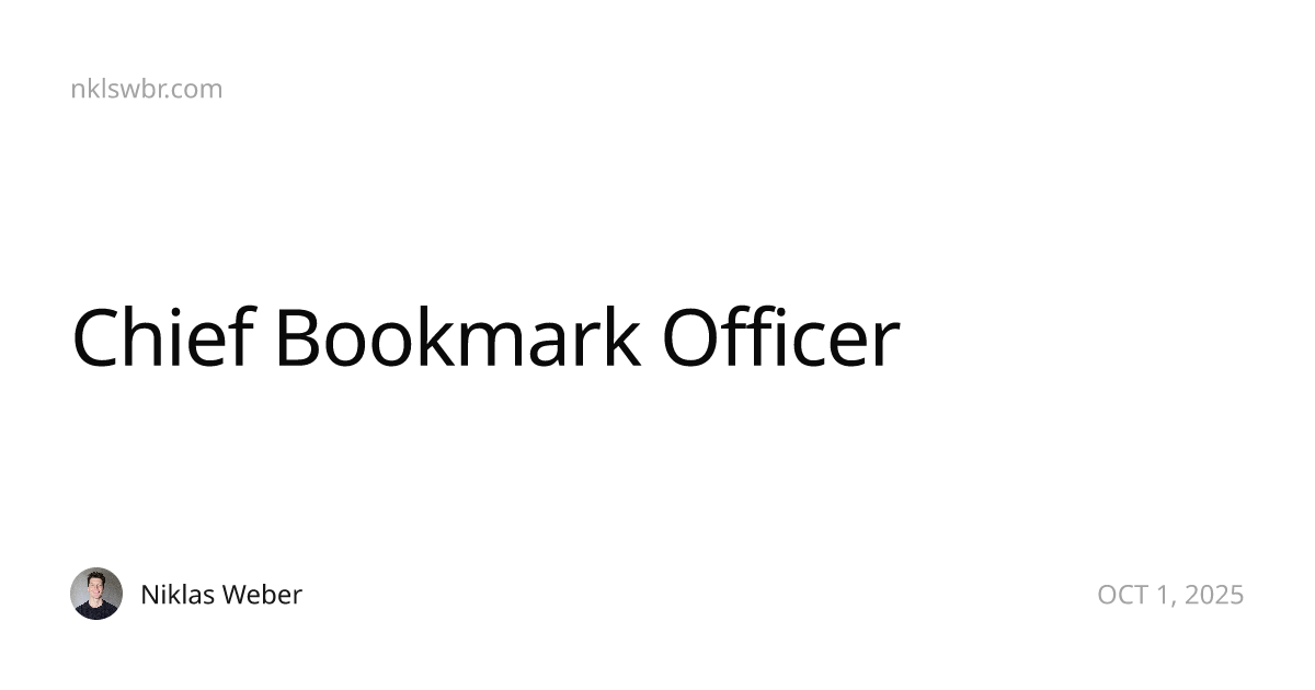 Chief Bookmark Officer